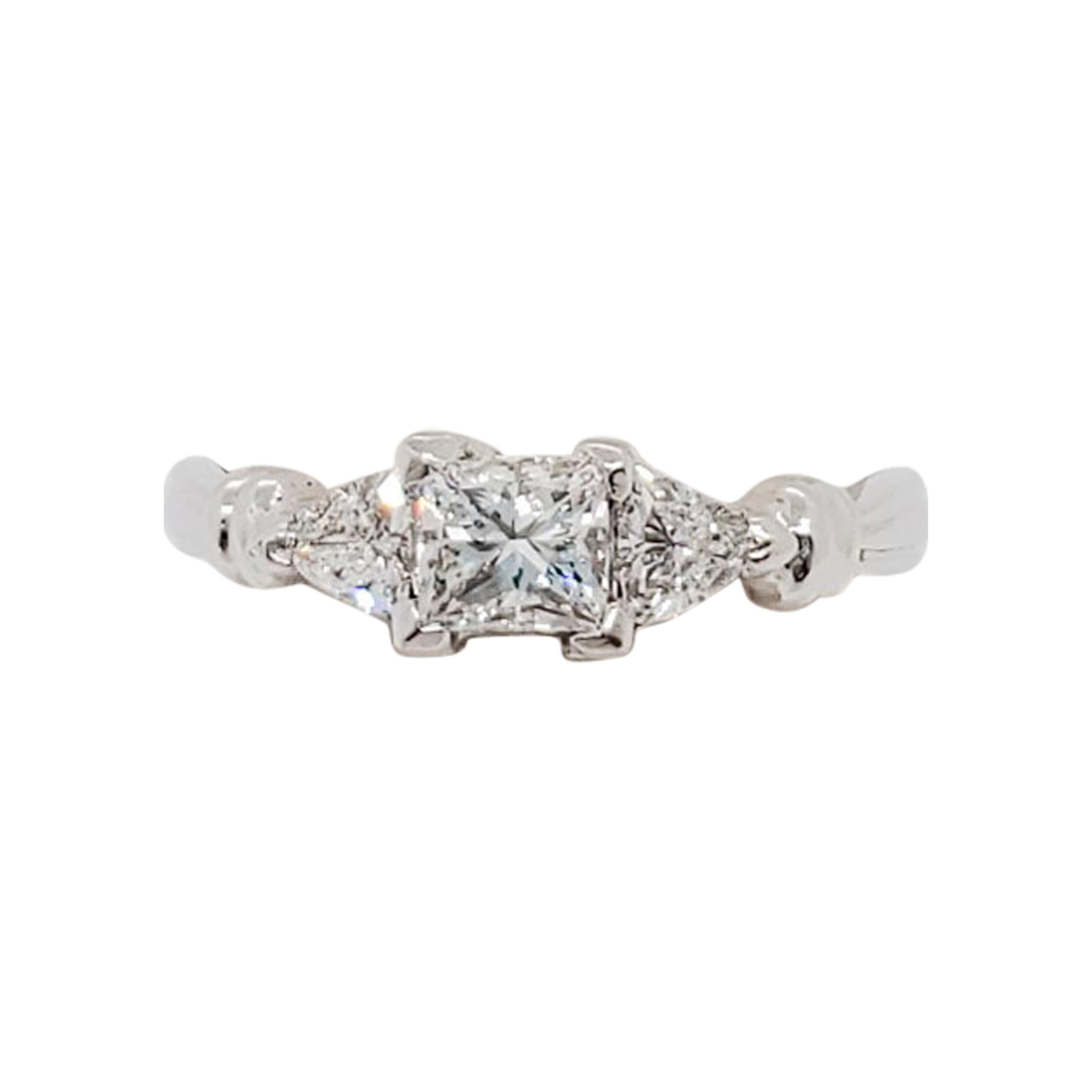 Scott Kay Princess Cut Diamond Platinum Engagement Ring at 1stDibs ...