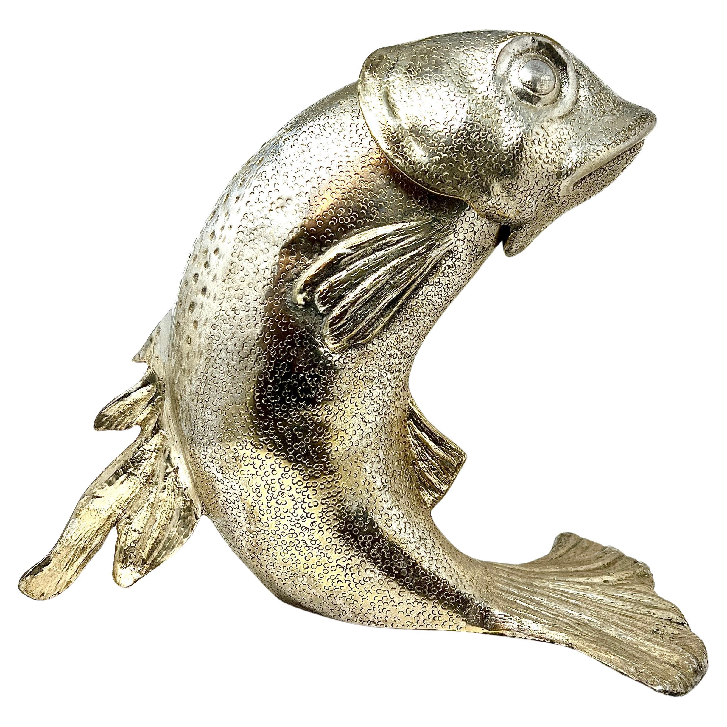 Estate Silver Plated Figural Fish Champagne Bucket, Circa 1940's. at ...