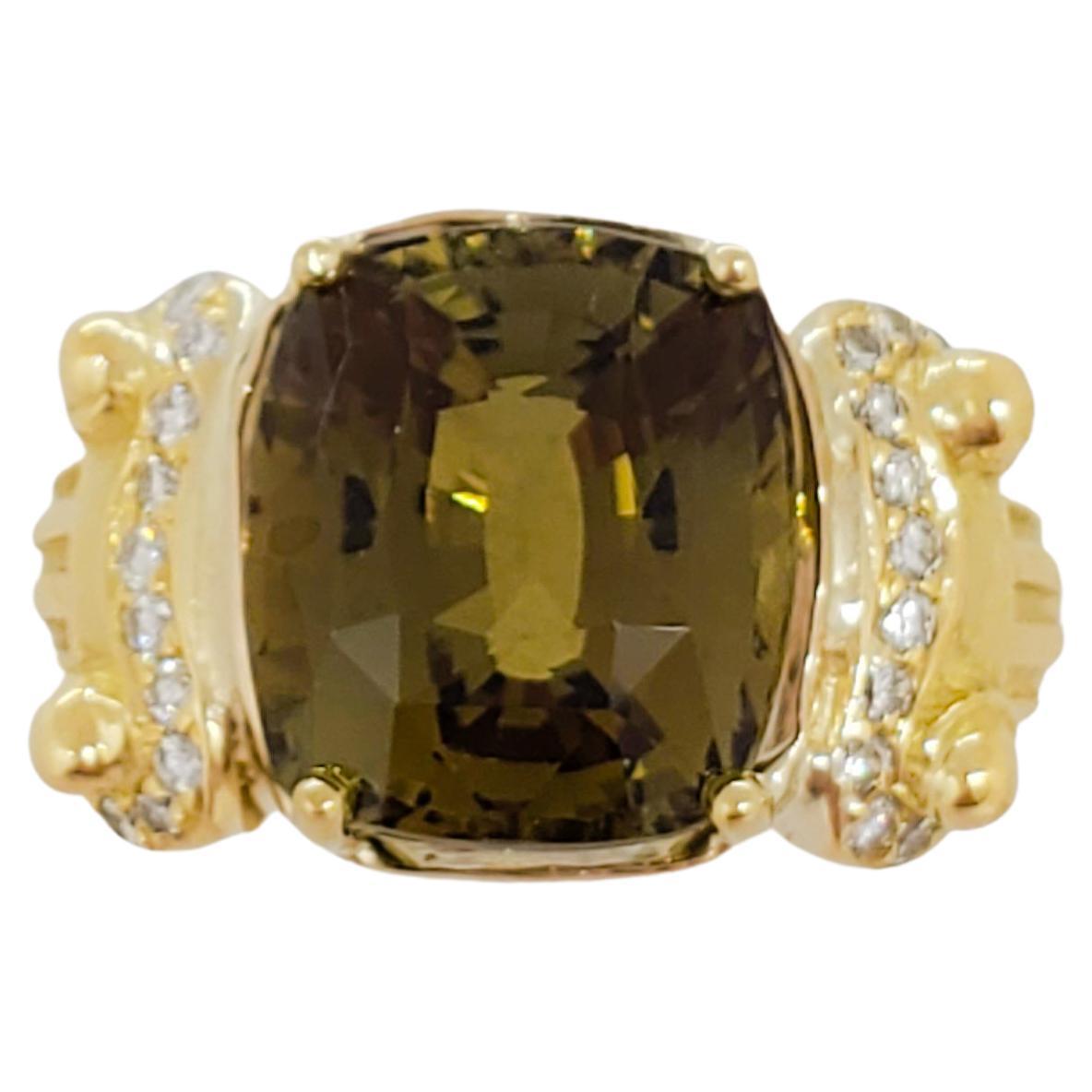 18 Karat Yellow Gold Alexandrite Rubies Diamonds Cocktail Ring Color ...