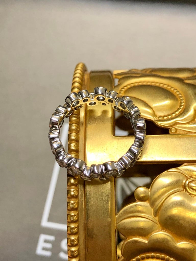 Estate Tiffany and Co Platinum Bubbles Diamond Eternity Band .96cttw ...