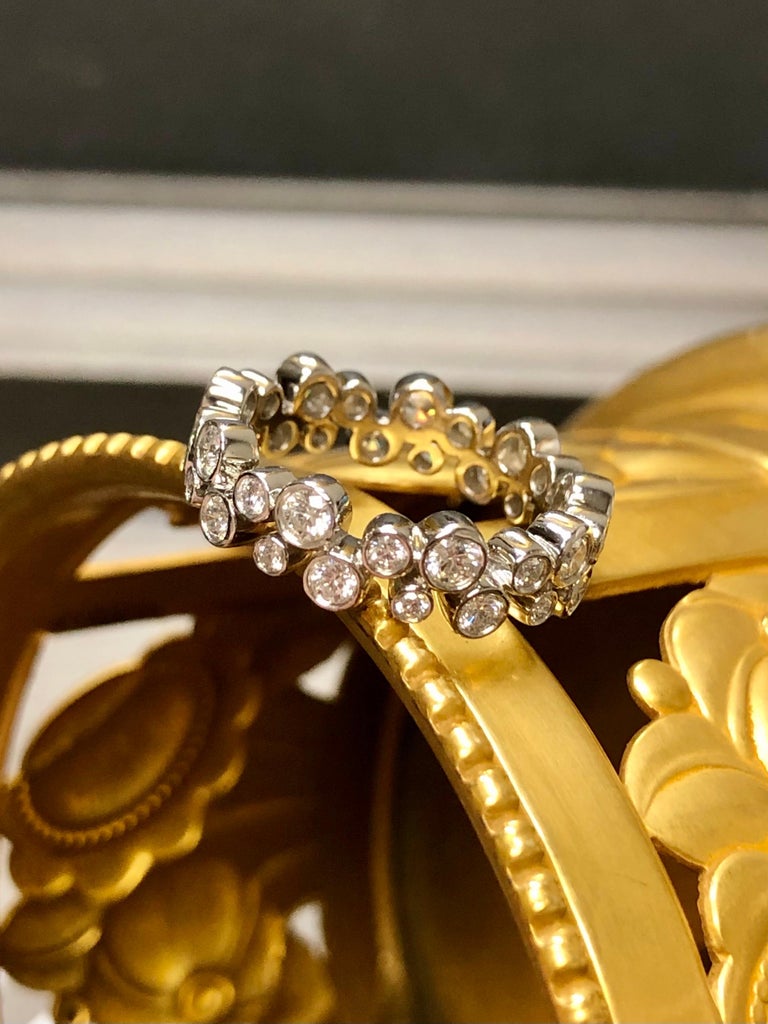 Estate Tiffany and Co Platinum Bubbles Diamond Eternity Band .96cttw ...