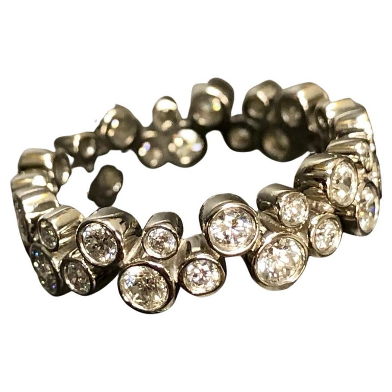 Estate Tiffany and Co Platinum Bubbles Diamond Eternity Band .96cttw ...