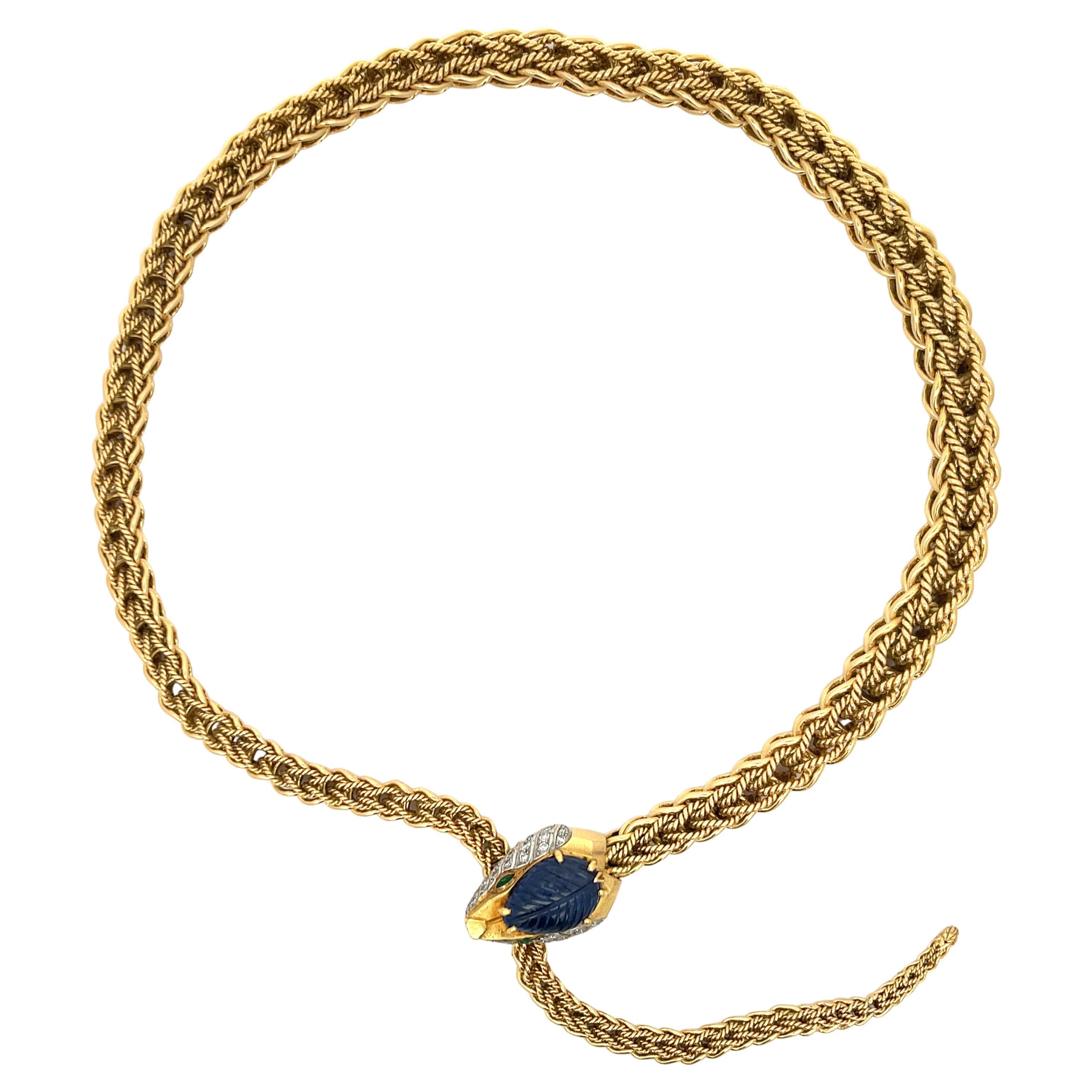 Tiffany and Co. Twist Chain Necklace 18K Yellow Gold For Sale at 1stDibs