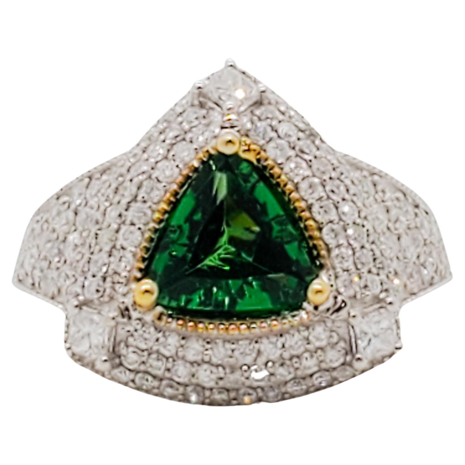 Pave Diamond Gold Cocktail Ring For Sale at 1stDibs