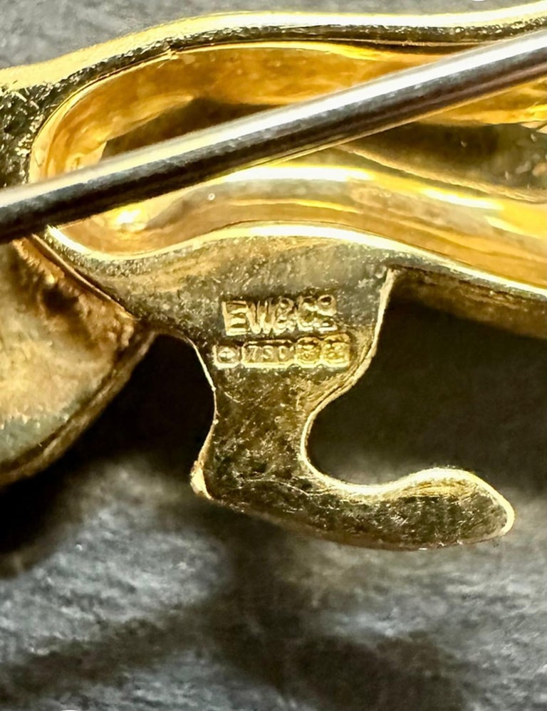 Estate Vintage 18K Diamond Ruby Edward Wolfe Fox Pin Brooch For Sale at ...