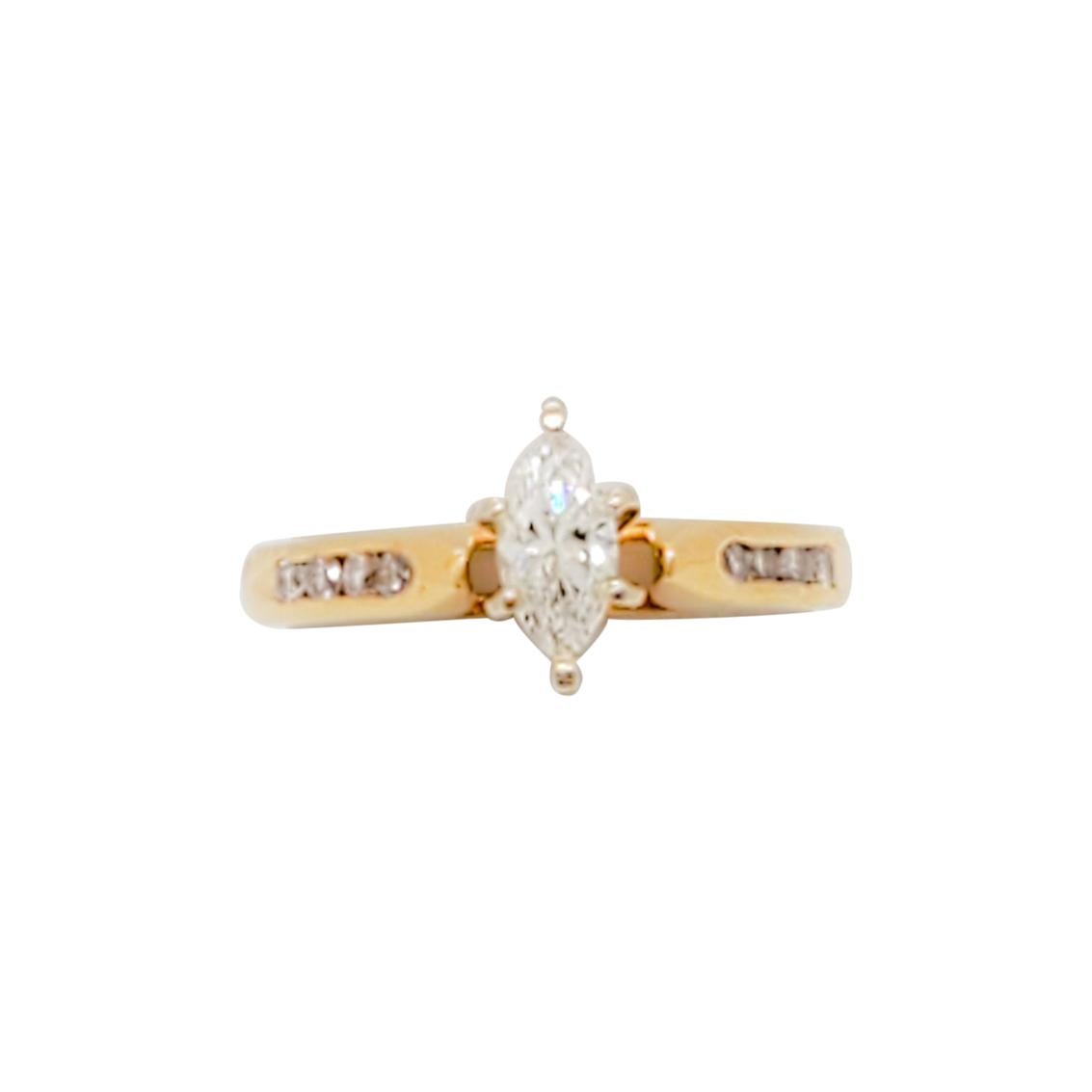 Marquise Diamond Engagement Ring Set in White Gold at 1stDibs ...