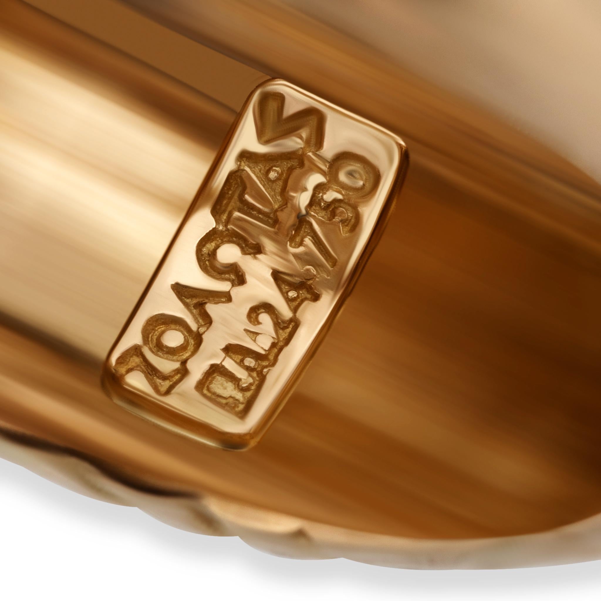 Estate Zolotas "Greek" 18 Karat Yellow Gold Diamond Swirls Ring at 1stDibs