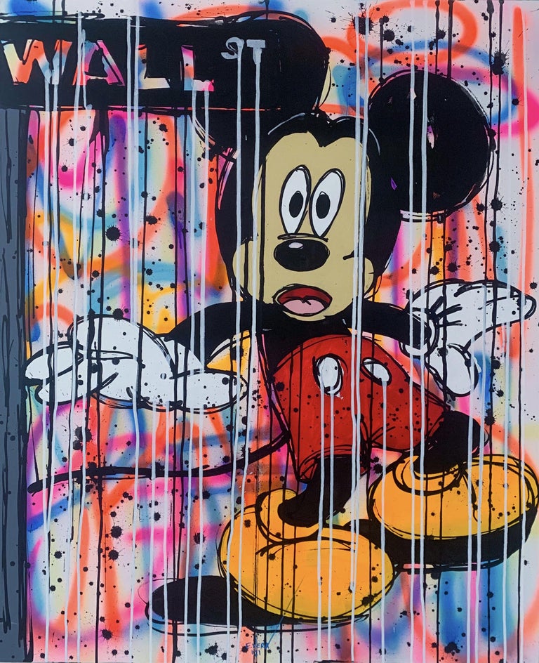 Esteban Vera - Wall Street Explosion, Painting, Acrylic on Canvas For ...
