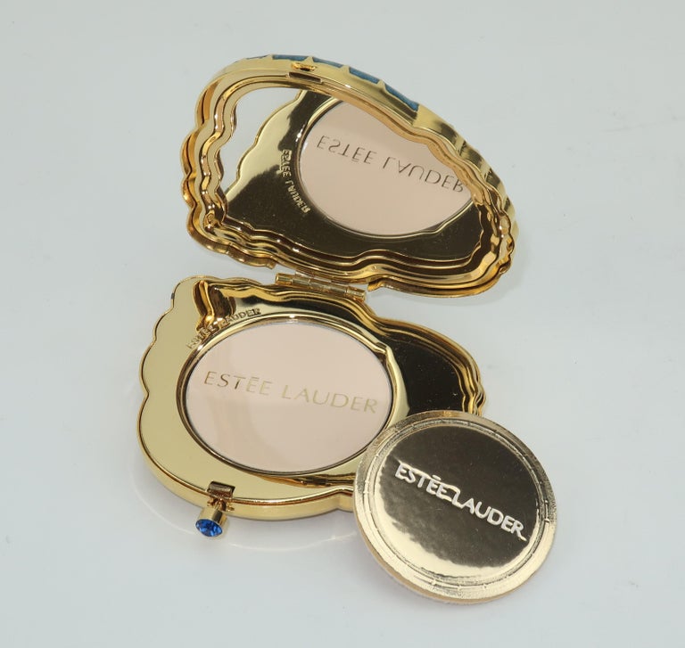 Estee Lauder Shell Mirrored Powder Compact at 1stDibs