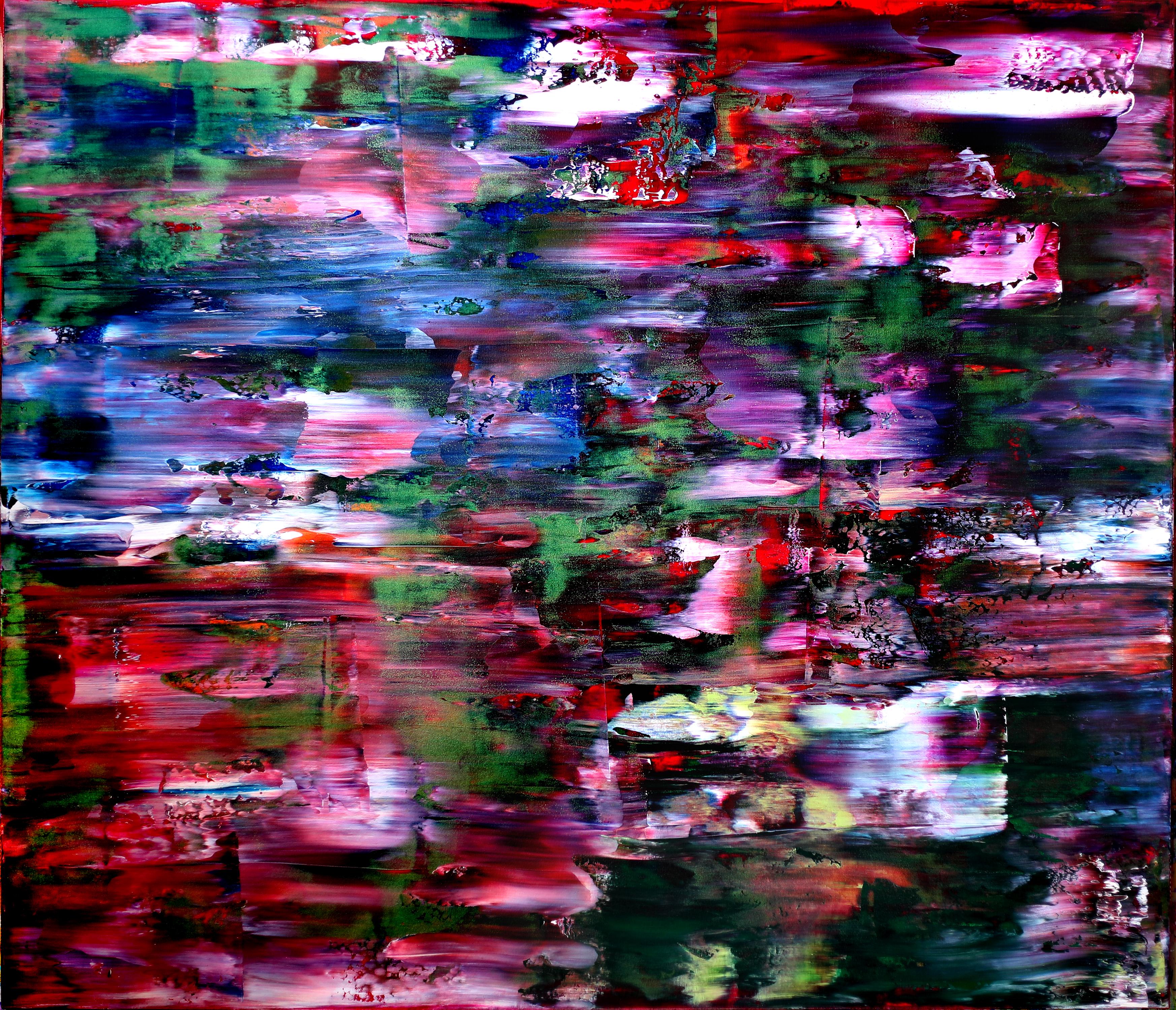 Harald Marinius Olson - "Untitled abstract with Blue, Red, White and ...