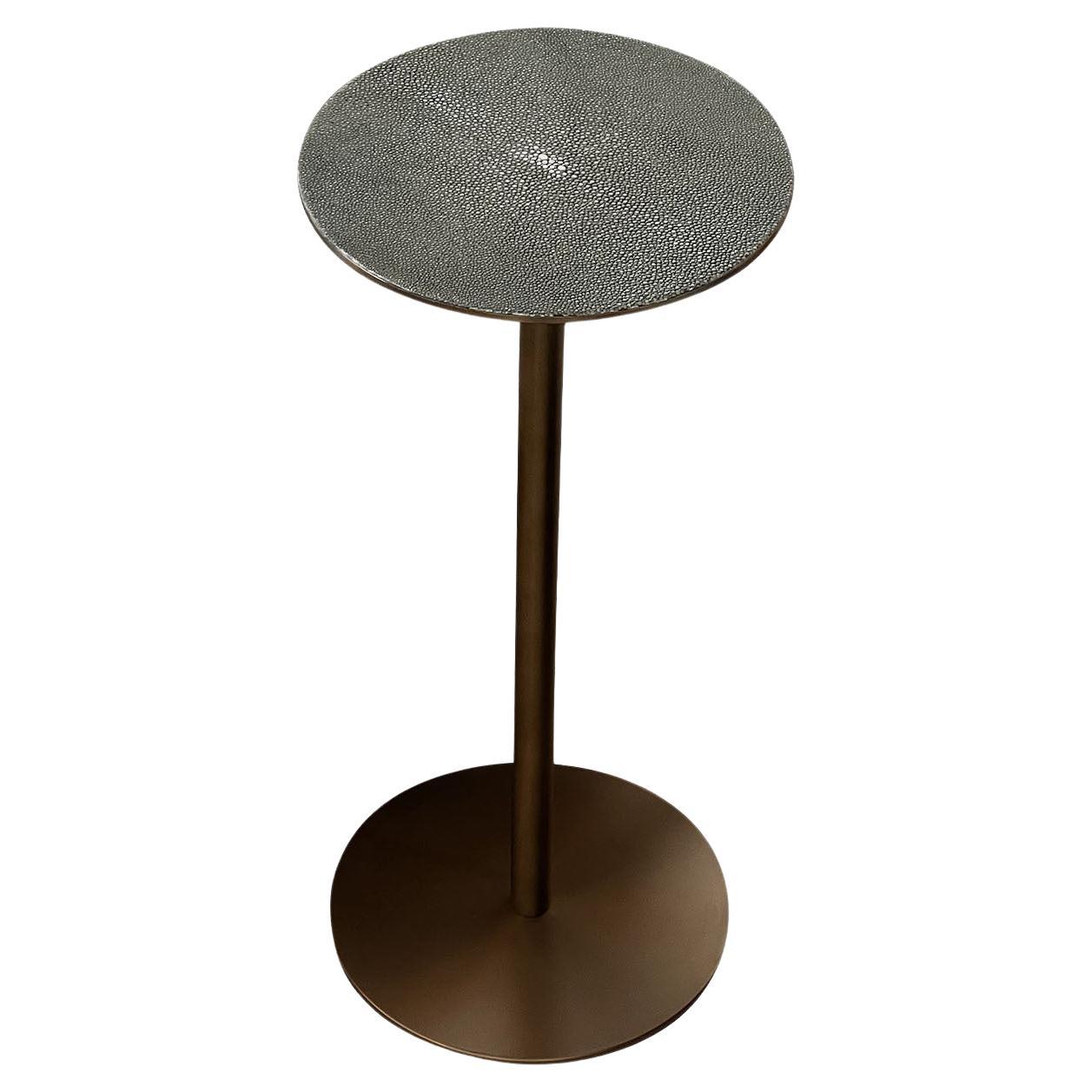 Ester Galuchat Side Black Table By Monica Geronimi For Sale at 1stDibs