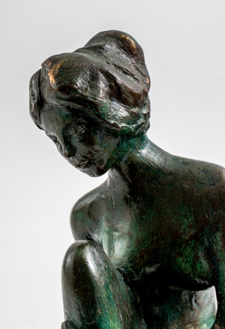 Esther Fuhrman "Seated Figure" Modern Bronze For Sale at 1stDibs