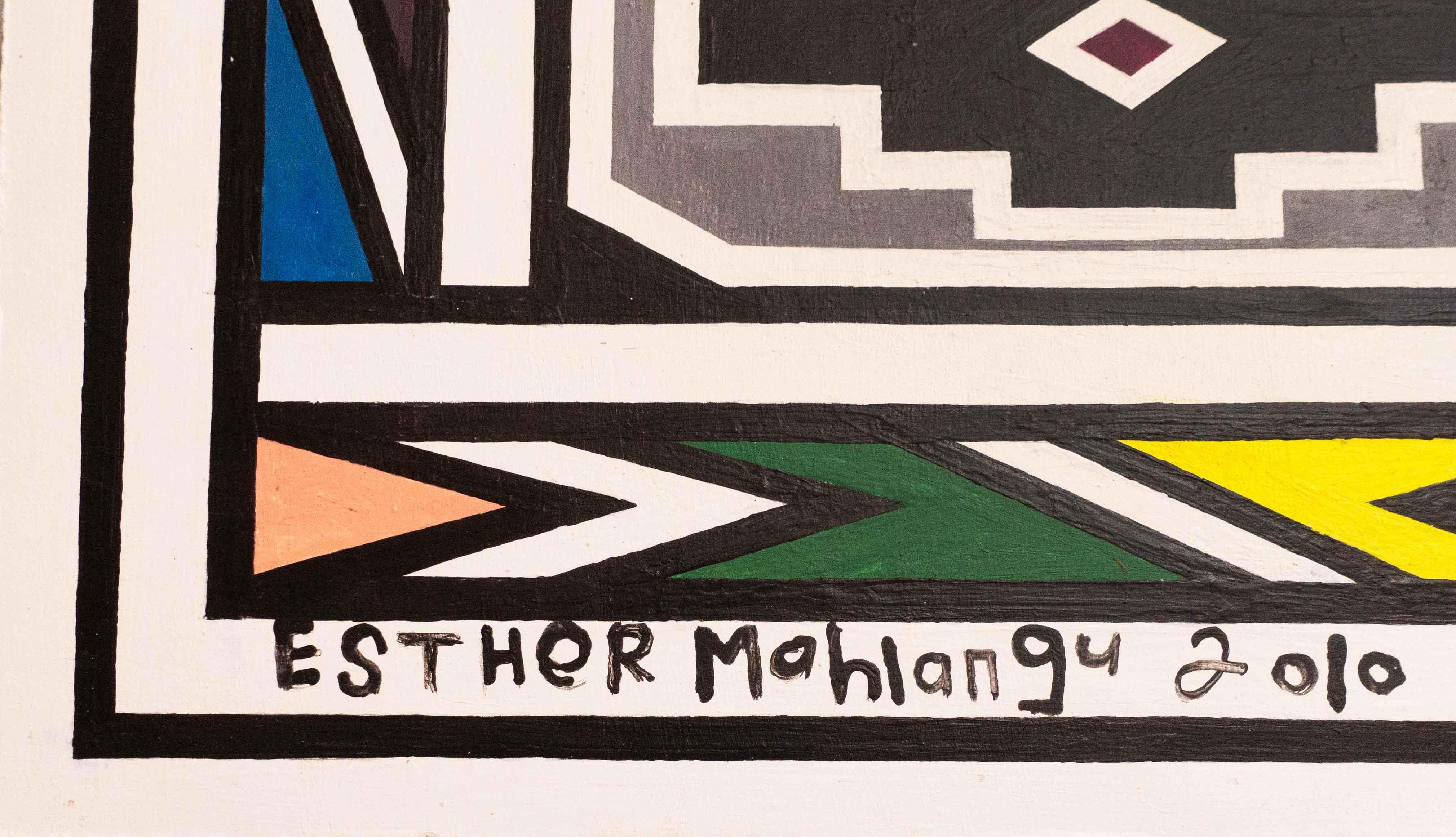 Esther Mahlangu - Ndebele Abstract, 2010, Ndebele, Abstract Painting ...