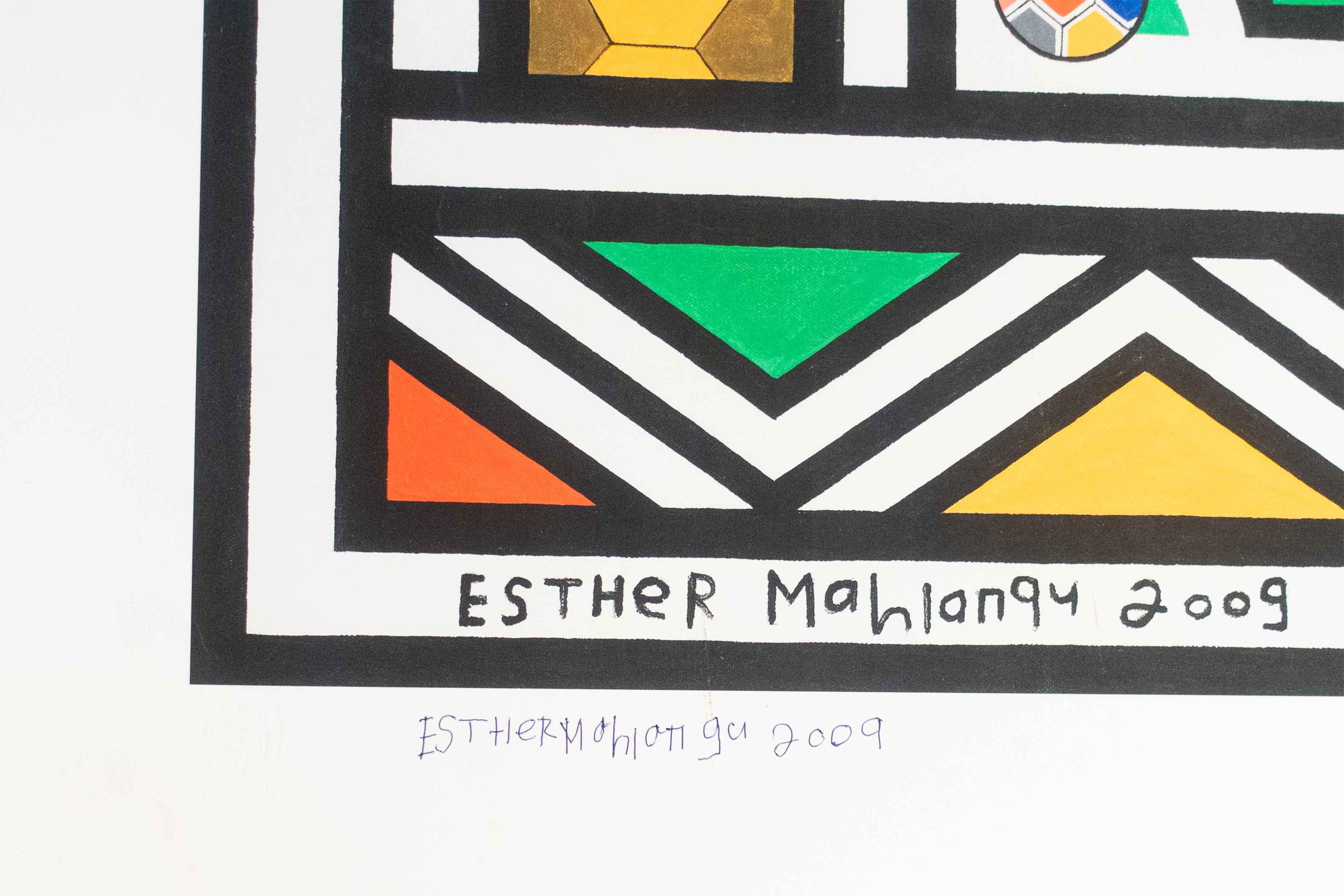 Esther Mahlangu - Ndebele Abstract, 2009, Ndebele, Serigraphy, African ...