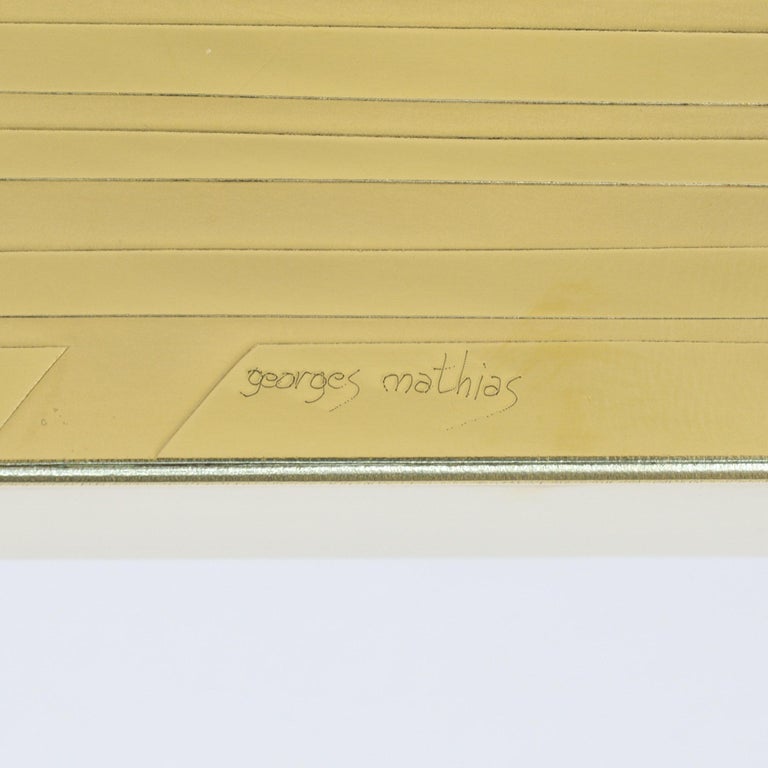 Etched Brass Side Table by Georges Mathias For Sale at 1stDibs