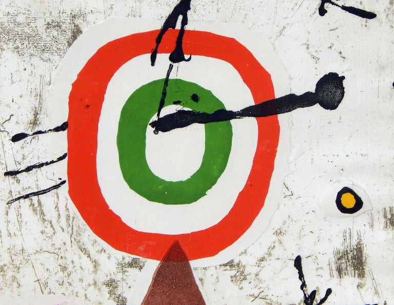 Joan Miro Etching, Aquatint and Collage, 1979, Personatge/Estels Vll at ...