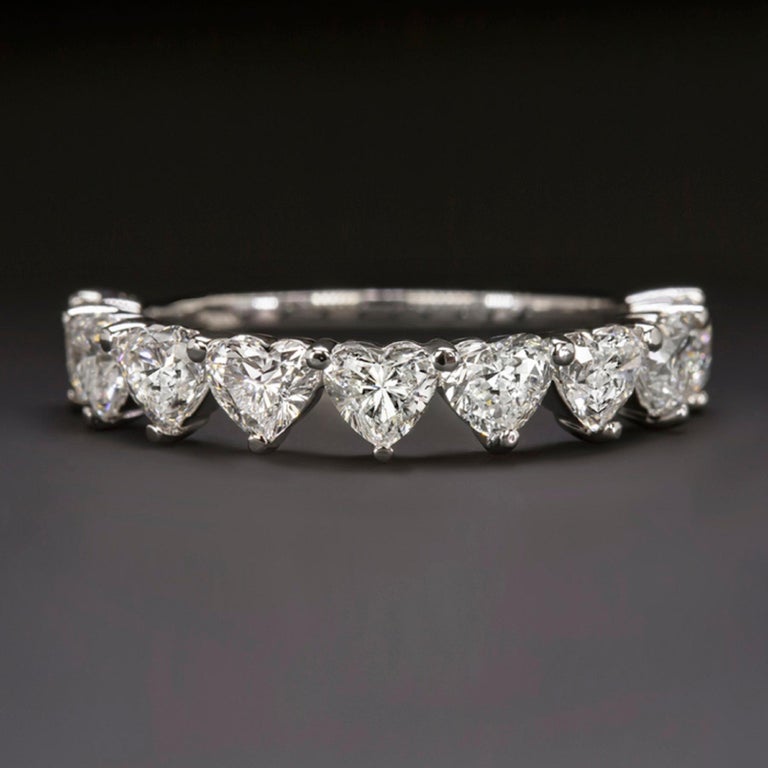 Eternity 1.72 Carat Heart Shape Diamond Band Ring For Sale at 1stDibs ...