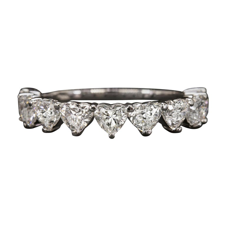 Eternity 1.72 Carat Heart Shape Diamond Band Ring For Sale at 1stDibs ...