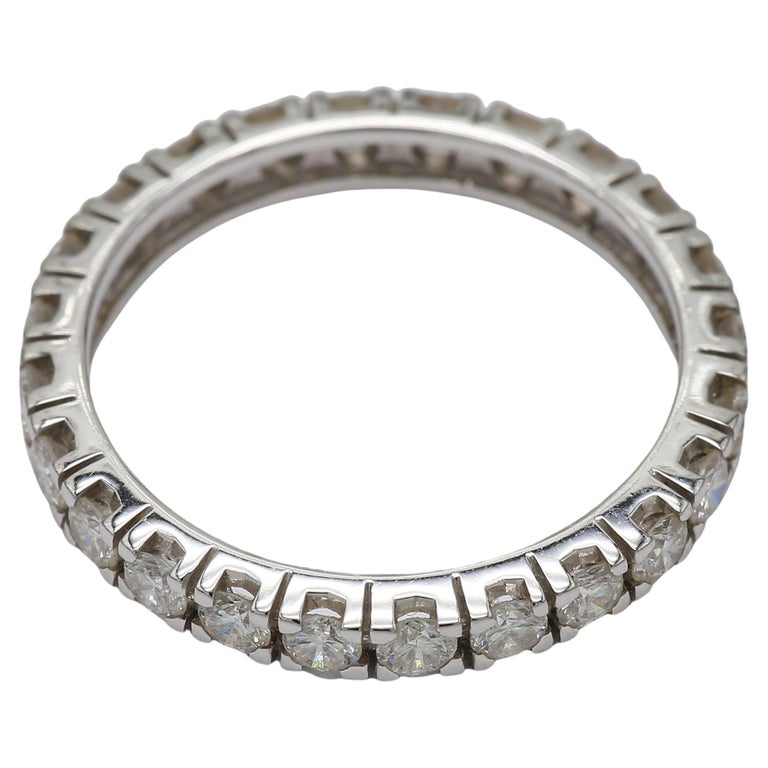 Eternity Band Ring with Round Diamonds 1.90 Carat in 18 KWhite Gold For ...