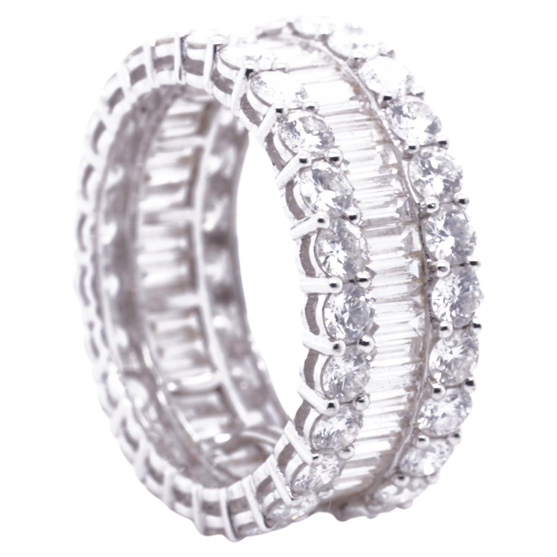 Baguette Diamonds Wedding Ring at 1stDibs | wedding bands baguette diamonds