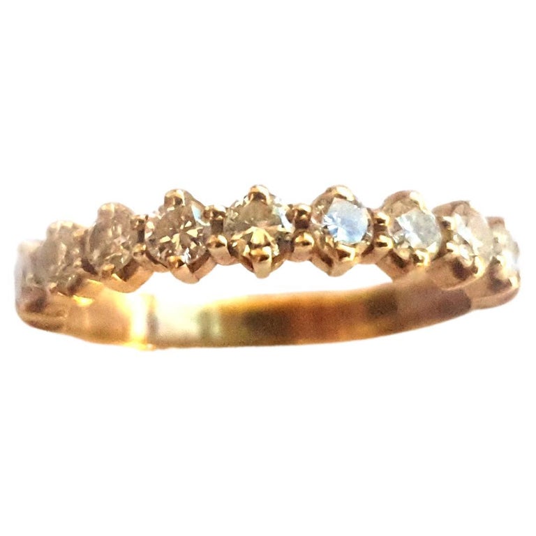 Eternity Half Band Diamond Ring, Wedding Ring For Sale at 1stDibs