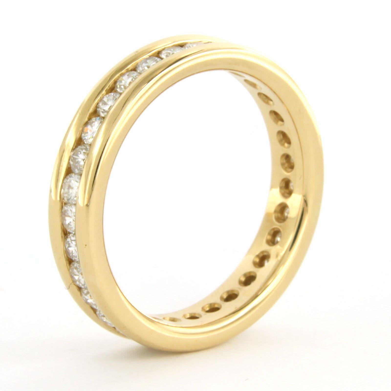 Eternity ring set with brilliant cut diamonds up to 1.50ct 18k yellow ...