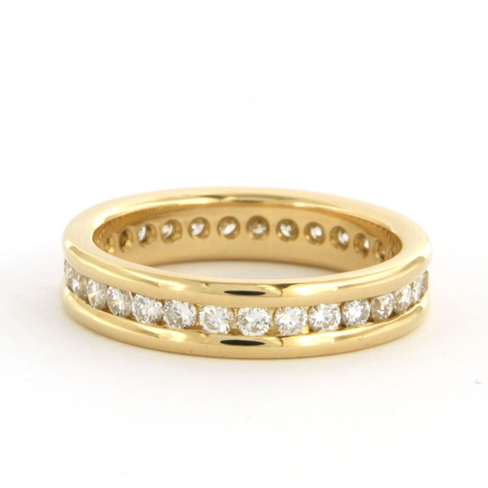 Eternity ring set with brilliant cut diamonds up to 1.50ct 18k yellow ...