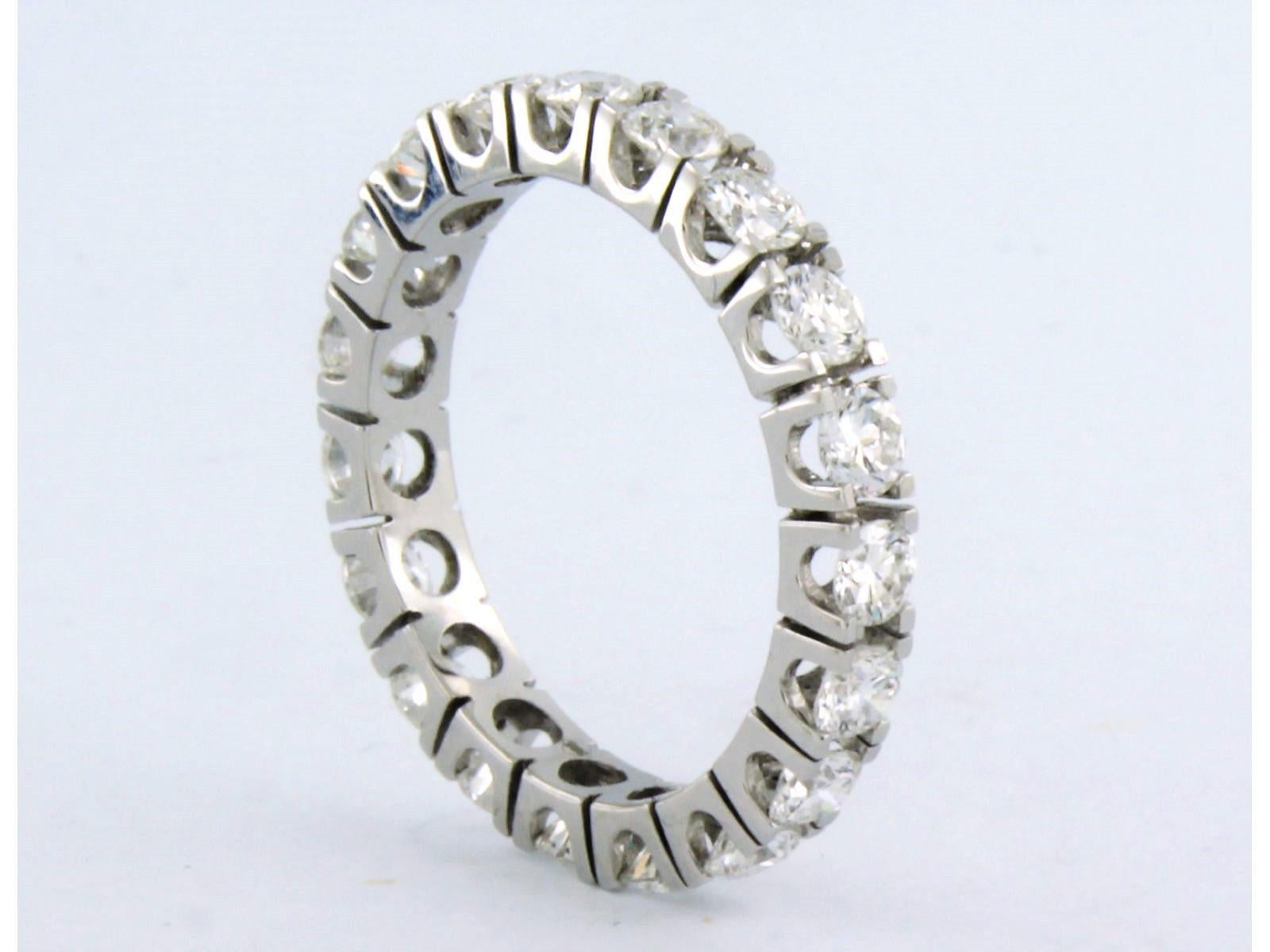 Eternity ring set with diamonds 14k white gold For Sale at 1stDibs