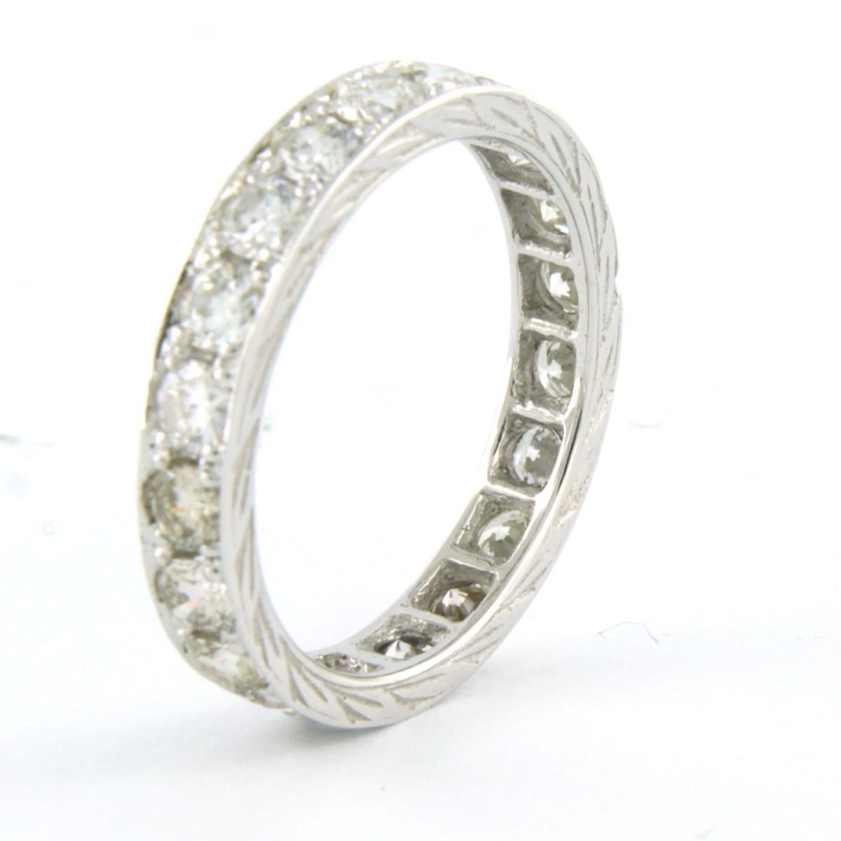 Eternity ring set with diamonds 18k white gold For Sale at 1stDibs