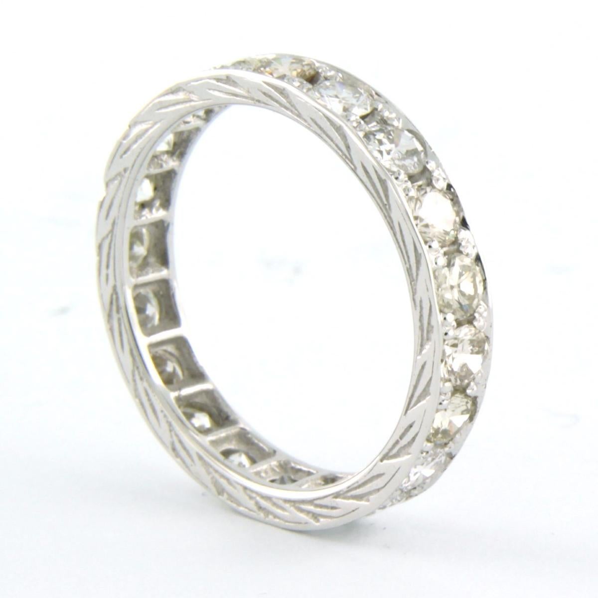 Eternity ring set with diamonds 18k white gold For Sale at 1stDibs