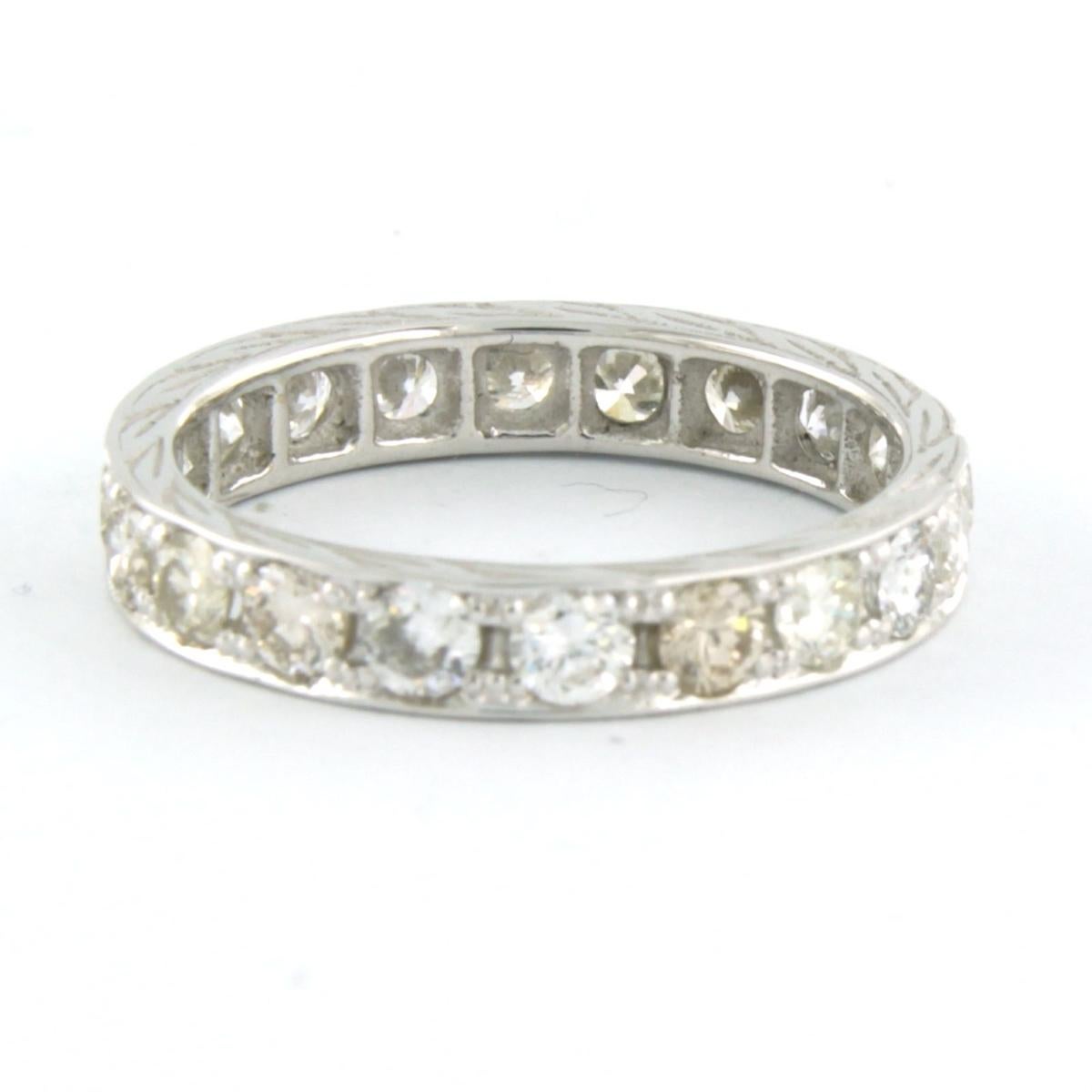 Eternity ring set with diamonds 18k white gold For Sale at 1stDibs