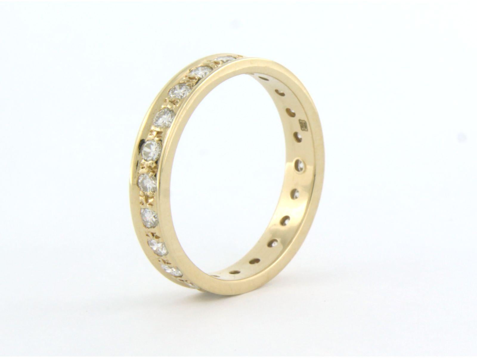 Eternity ring set with diamonds 18k yellow gold For Sale at 1stDibs