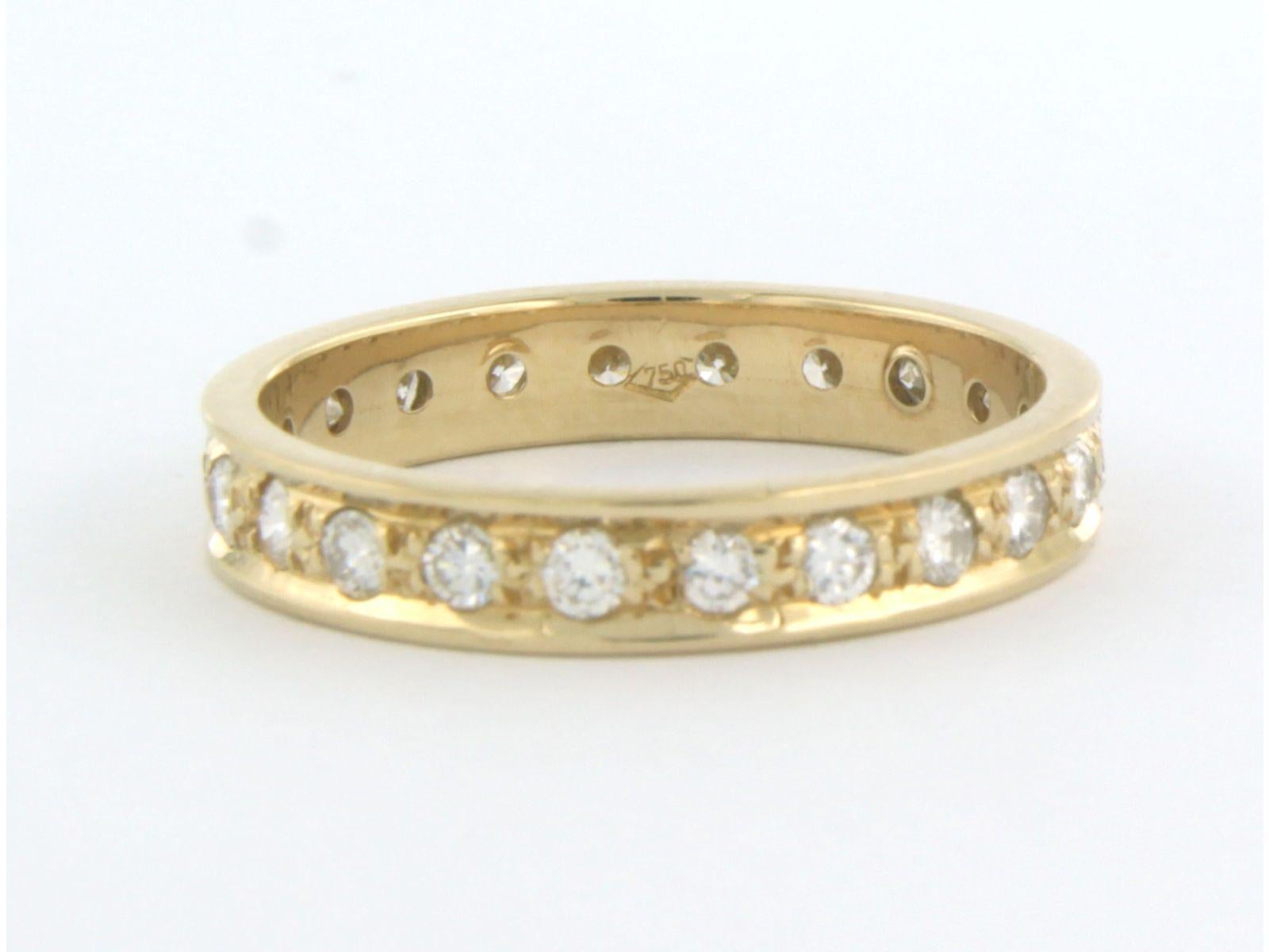 Eternity ring set with diamonds 18k yellow gold For Sale at 1stDibs