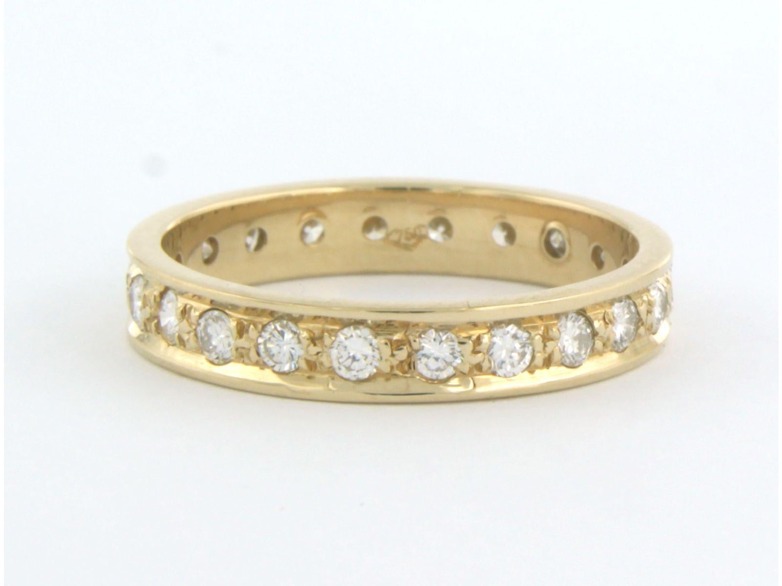 Eternity ring set with diamonds 18k yellow gold For Sale at 1stDibs