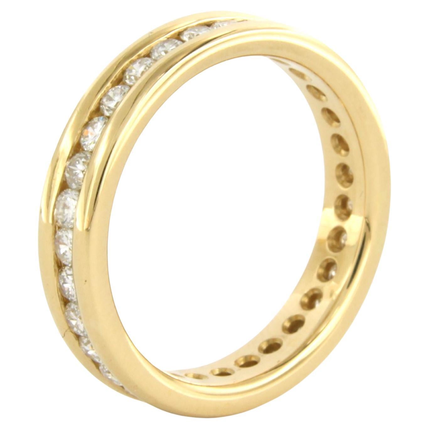Eternity ring set with diamonds 18k yellow gold For Sale at 1stDibs