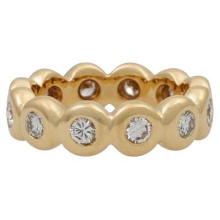 Eternity Ring with 12 Brilliant-Cut Diamonds Total Approx. 0.8 Ct For ...