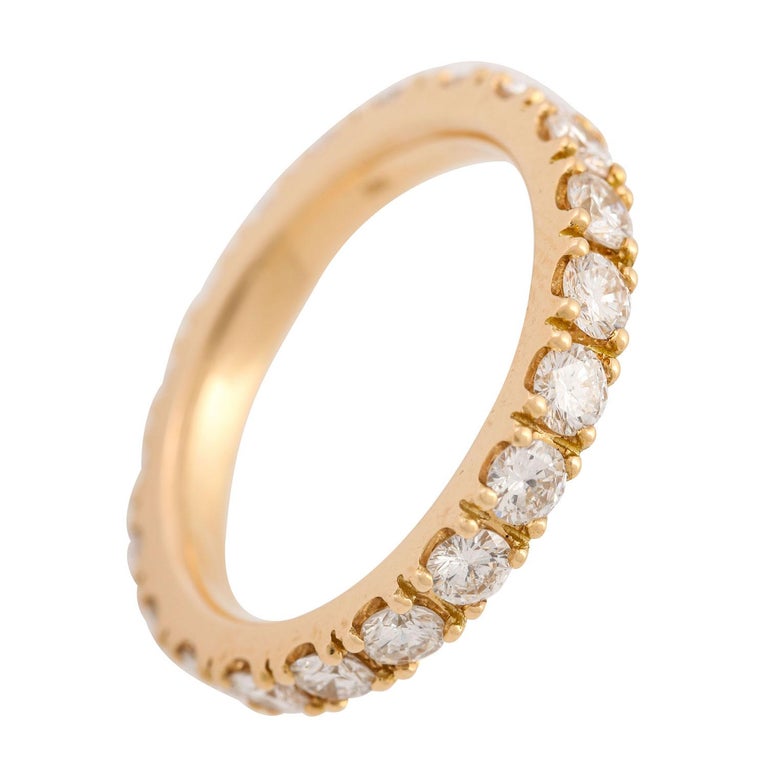 Eternity Ring with 20 Brilliant-Cut Diamonds Totaling 1.74ct, For Sale at 1stDibs