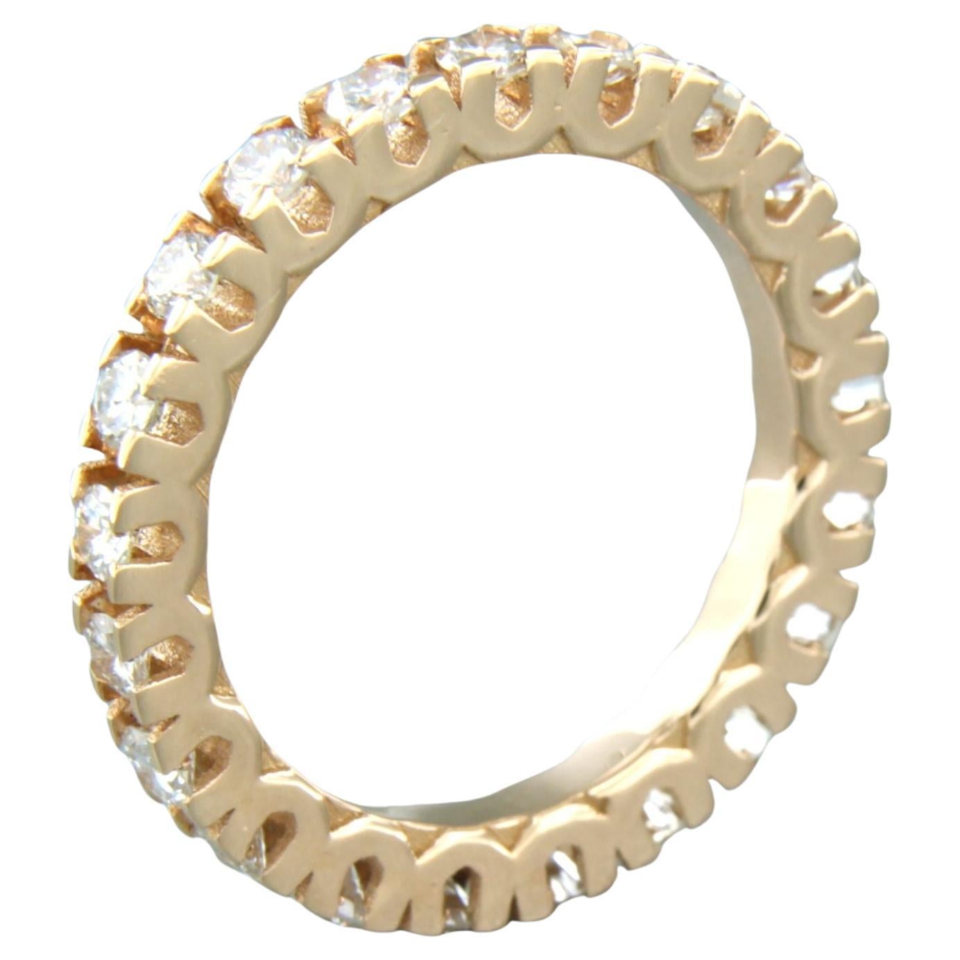 Eternity Ring with Diamond 18k pink gold For Sale at 1stDibs
