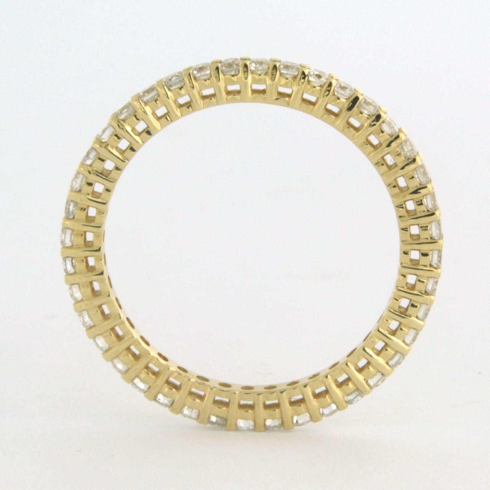 Eternity ring with diamond 18k yellow gold For Sale at 1stDibs