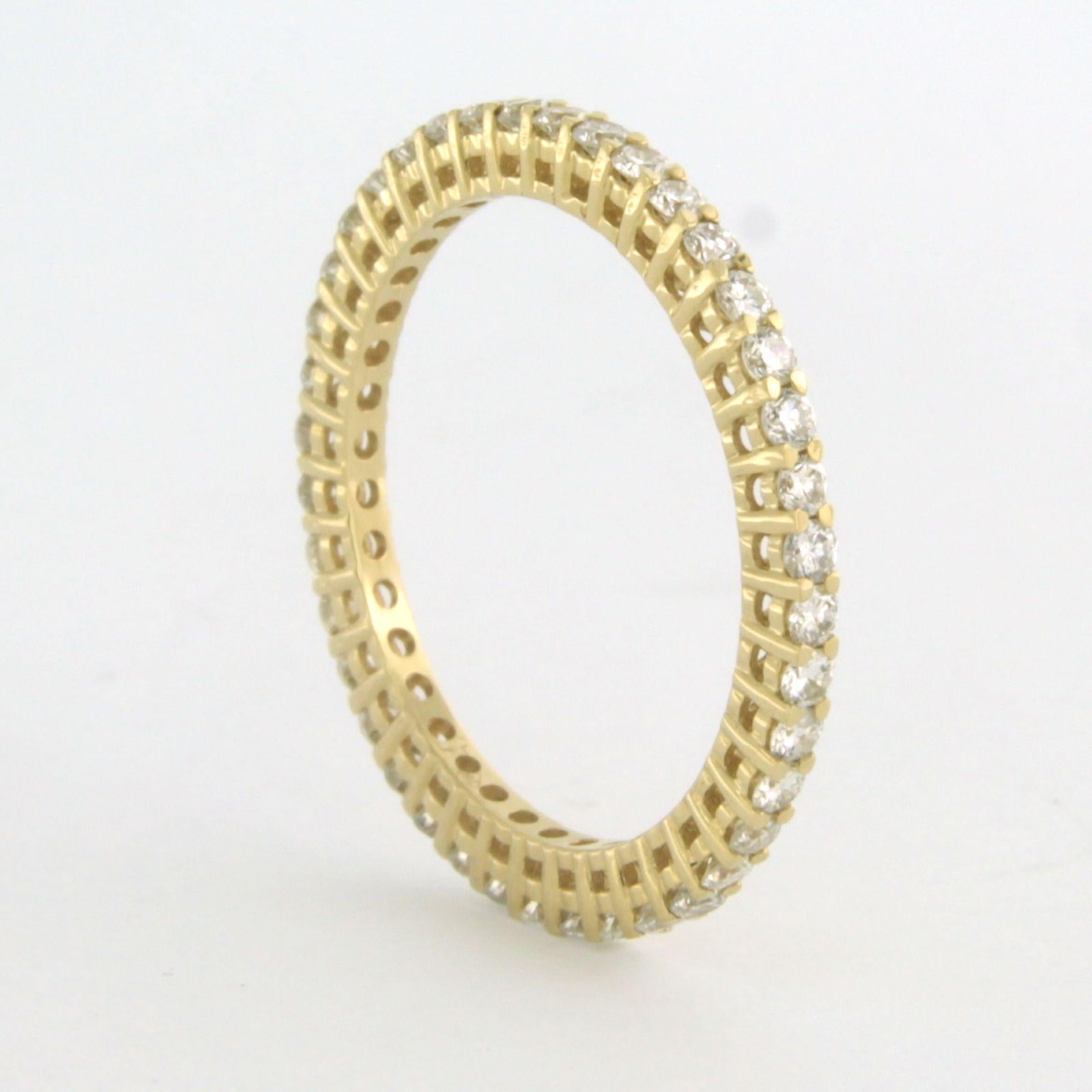 Eternity ring with diamond 18k yellow gold For Sale at 1stDibs