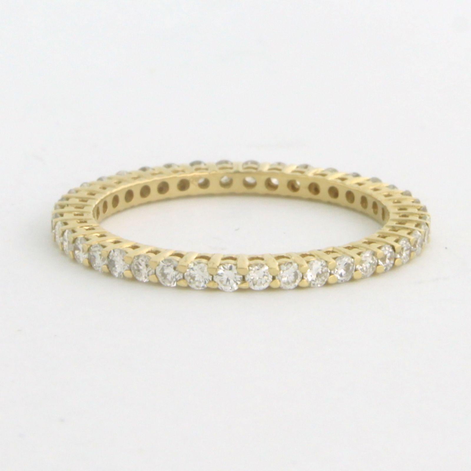 Eternity ring with diamond 18k yellow gold For Sale at 1stDibs