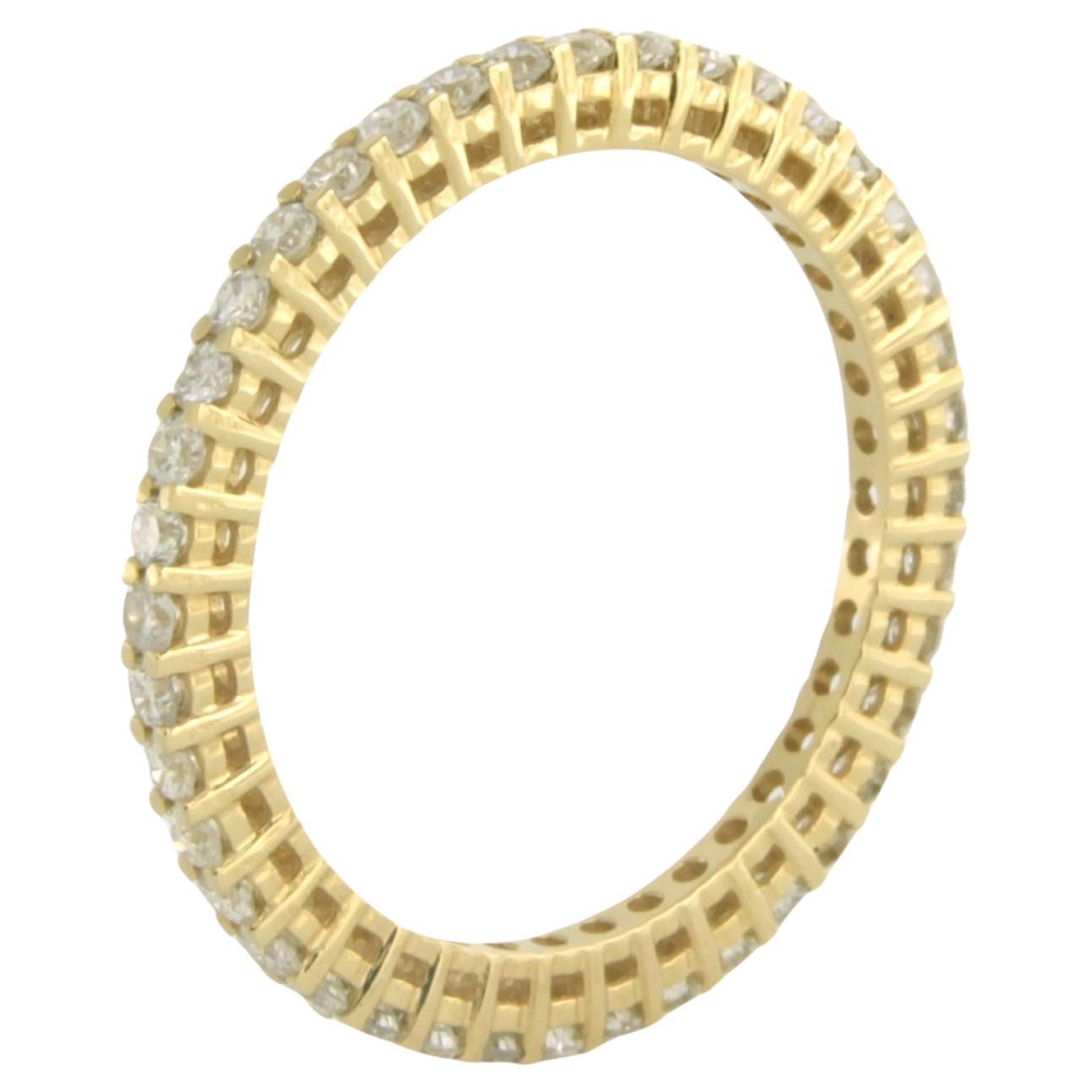 Eternity ring with diamond 18k yellow gold For Sale at 1stDibs