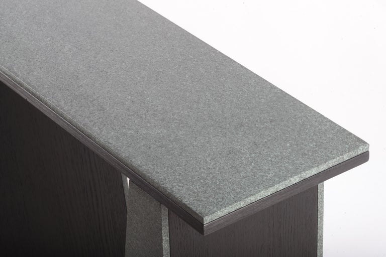 Eterno Sideboard, Green Diabase Stone and Black Wood, Studio Mohs For ...