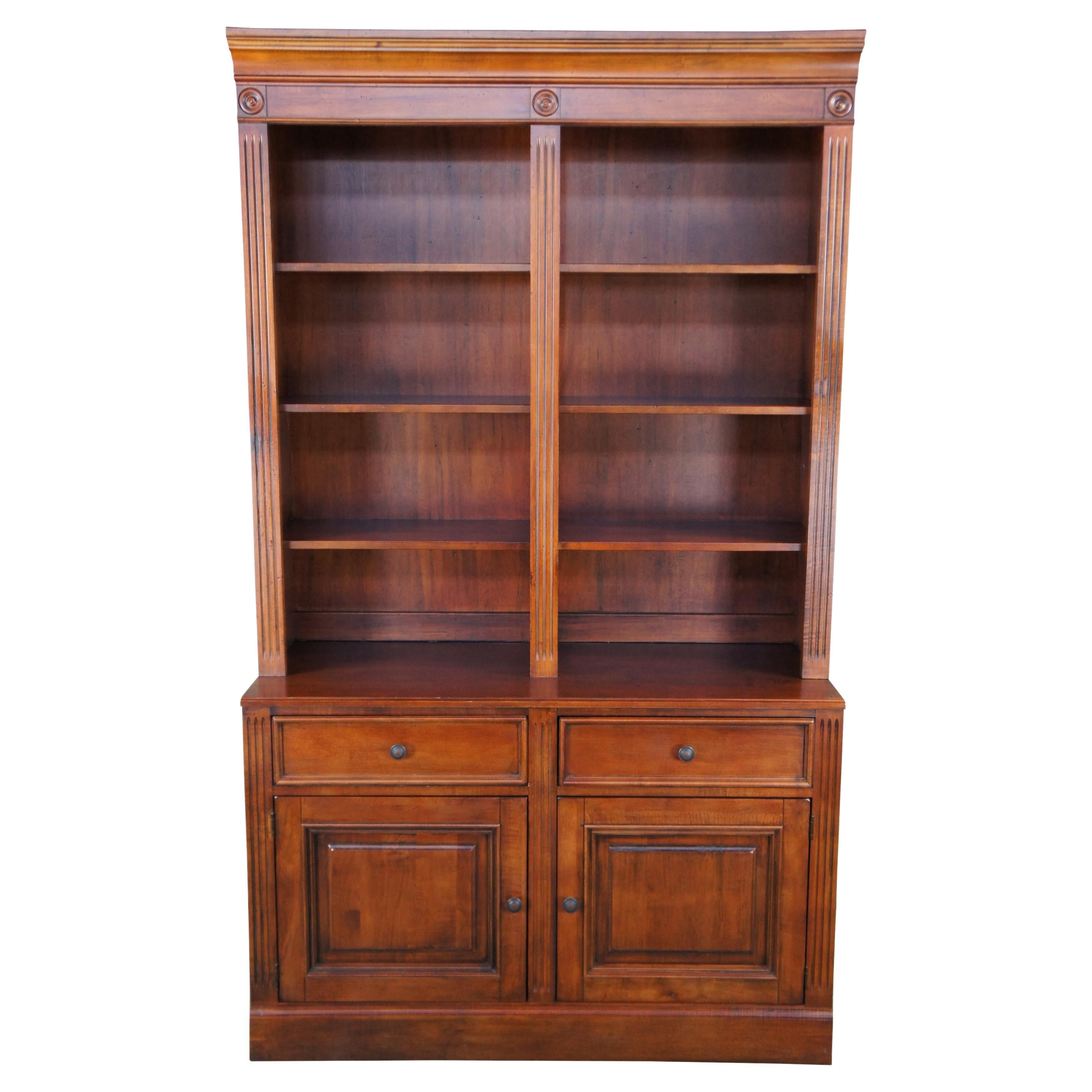 Ethan Allen British Classics Crawford Maple Stepback Bookcase Cabinet ...