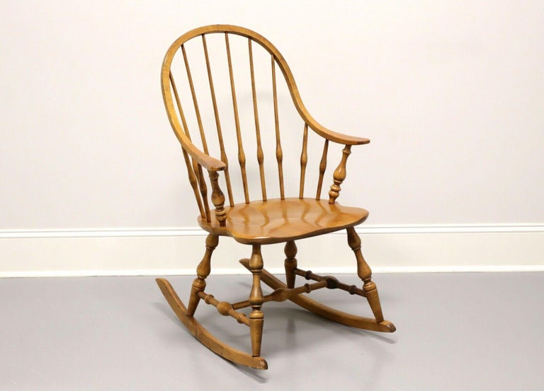 ETHAN ALLEN Circa 1776 Solid Maple Windsor Style Rocking Chair at 1stDibs