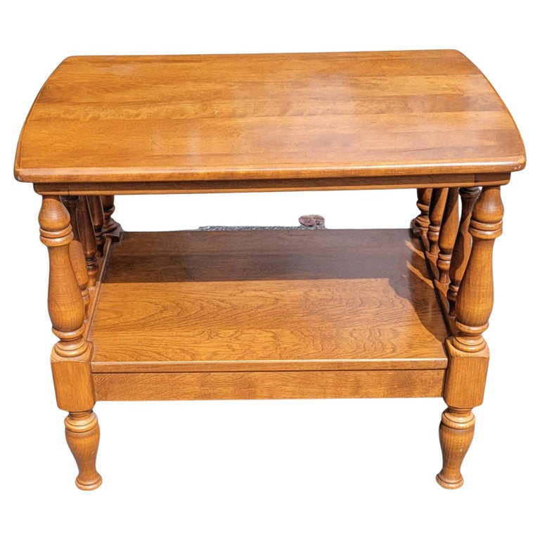 Ethan Allen Early American Tiered Maple and Birch Bobbing Legs Spindles ...