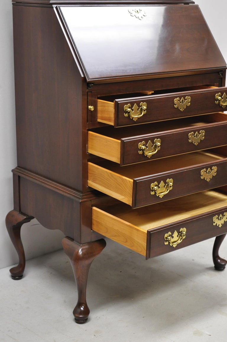 Ethan Allen Georgian Court Cherrywood Queen Anne Fall Front Secretary ...