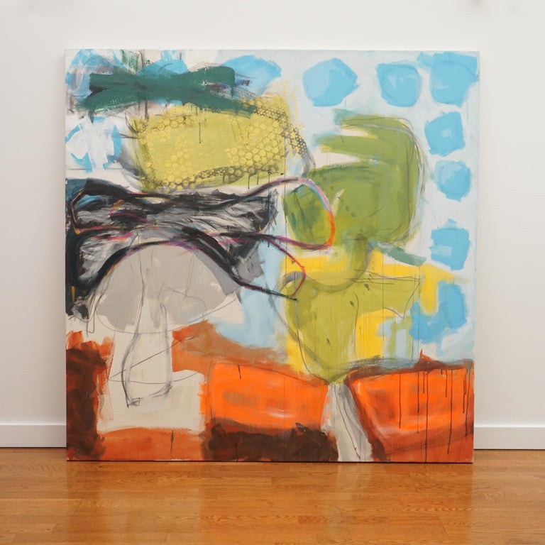 Peinture abstraite d'Ethan Boisvert, "Brooklyn Grab" - En vente sur 1stDibs