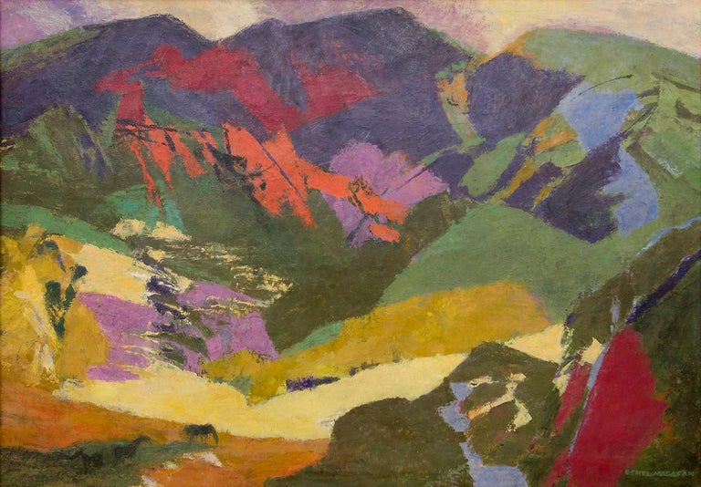 Ethel Magafan - End of the Meadow, 1970s Abstract Colorado Mountain ...