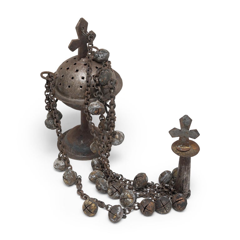 Ethiopian Bronze Hanging Coptic Censer, circa 1850 For Sale at 1stDibs